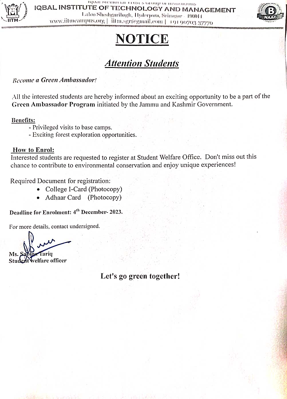 IITM - Notifications